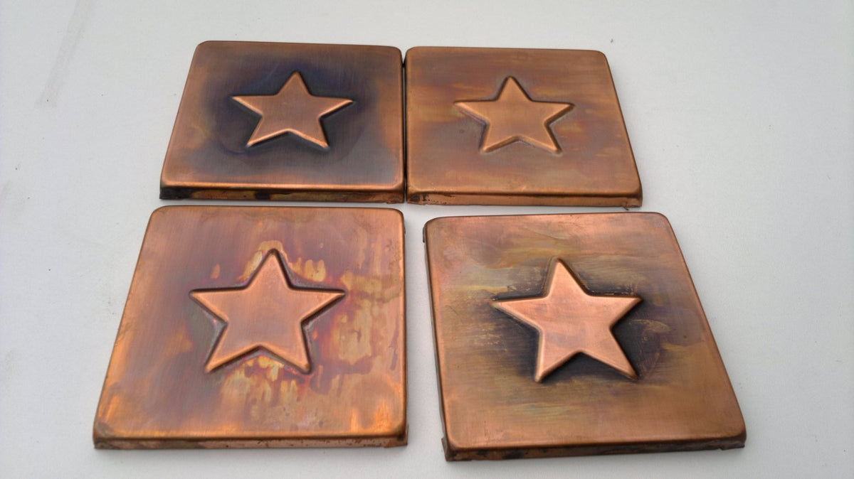 Brown Patinated Copper Tiles - Set of 6 – MyMetalCraft